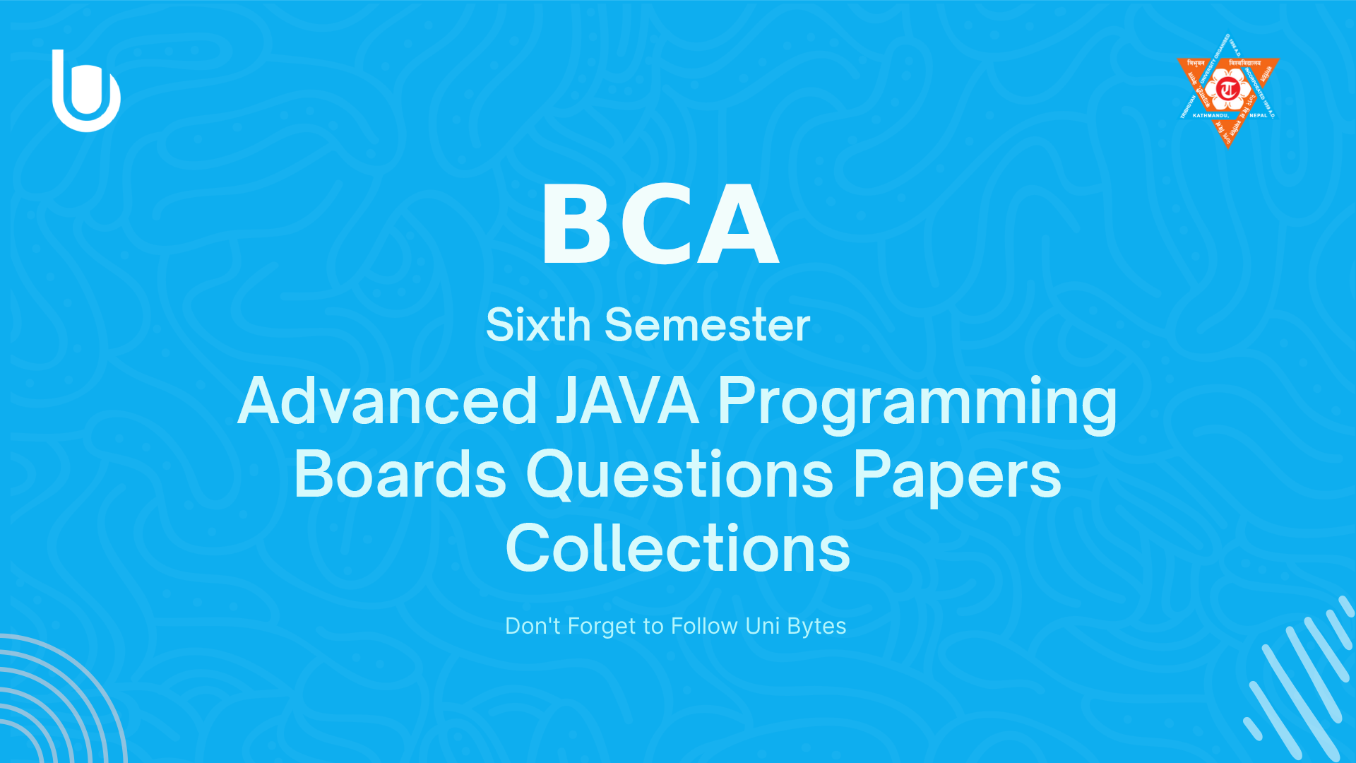 BCA Sixth Semester Advanced Java Programming Boards Questions Papers