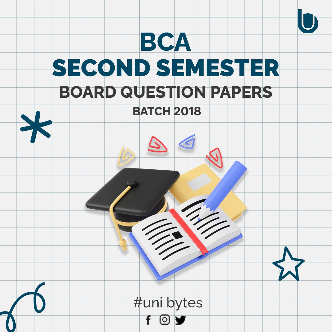 BCA Second Semester Board Questions Paper Of 2018 Batch