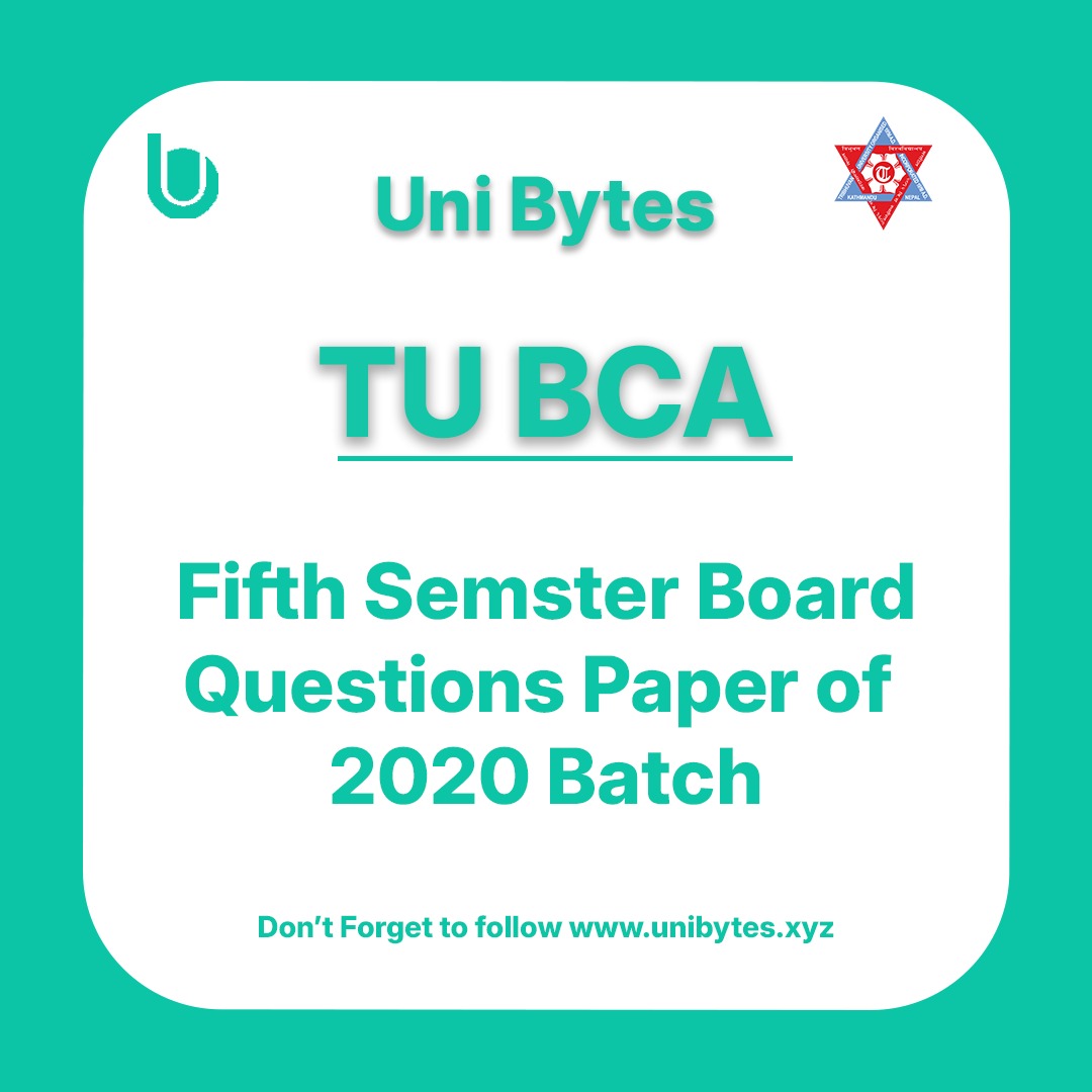 BCA Fifth Semester Board Exam Questions Paper Of 2020 Batch » Uni Bytes