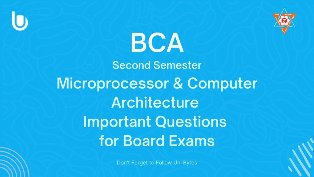 Microprocessor & Computer Architecture Important Questions