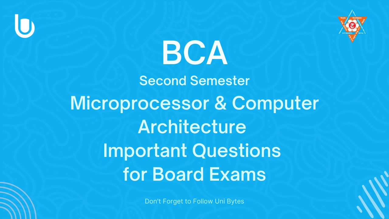 Microprocessor & Computer Architecture Important Questions