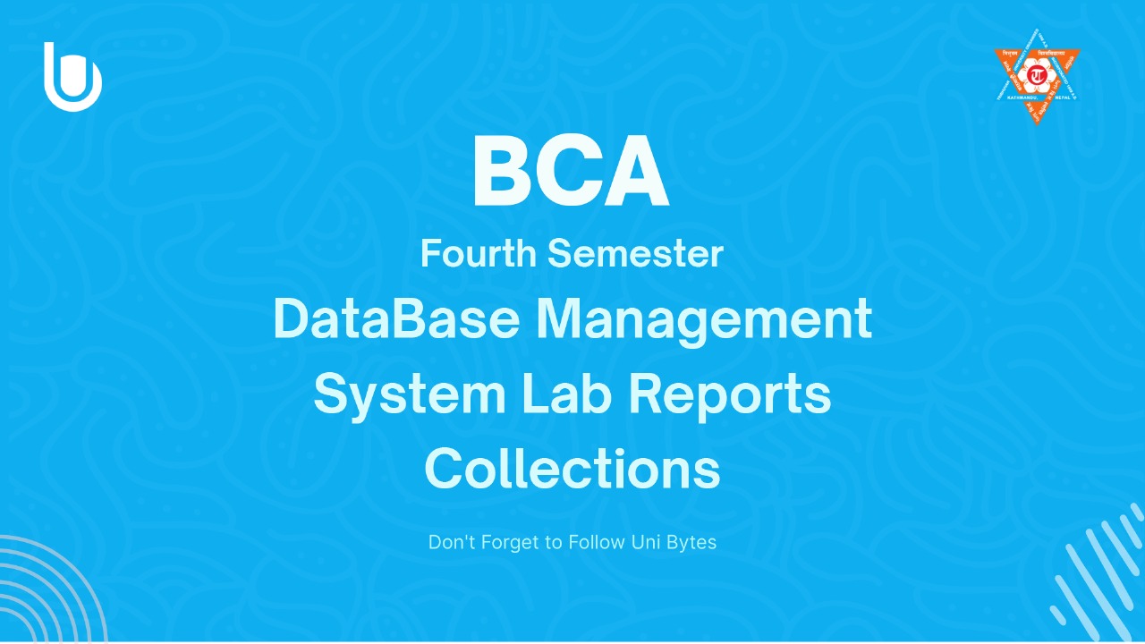 Database Management System Lab Reports » Uni Bytes