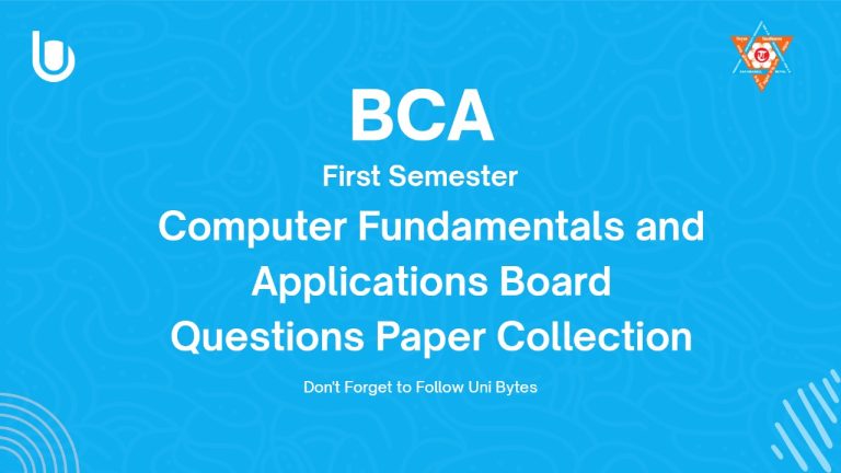 BCA First Semester Computer Fundamentals and Applications Boards ...