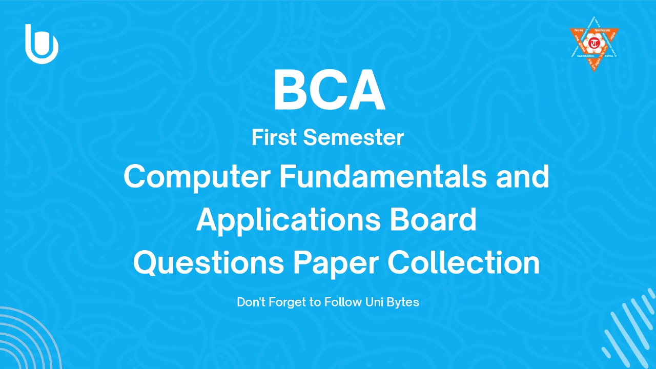 BCA First Semester Computer Fundamentals and Applications Boards ...