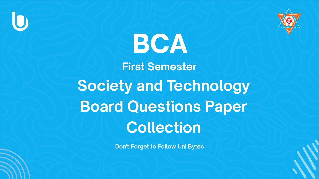 BCA First Semester Society & Technology Board Question Paper