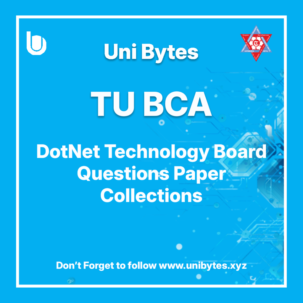 BCA Fifth Semester Dot Net Technology Board Questions Paper