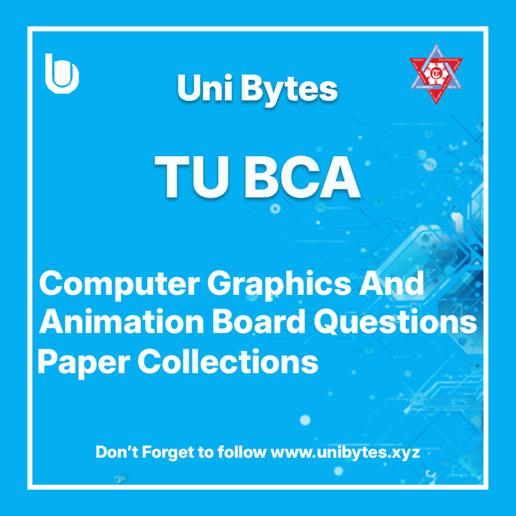 BCA Fifth Semester Computer Graphics & Animation Board Questions Paper ...