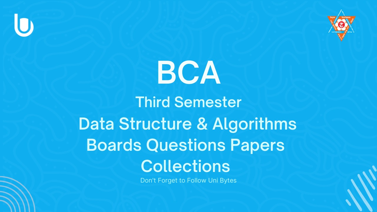 BCA Third Semester Data Structure And Algorithms Boards Questions Papers