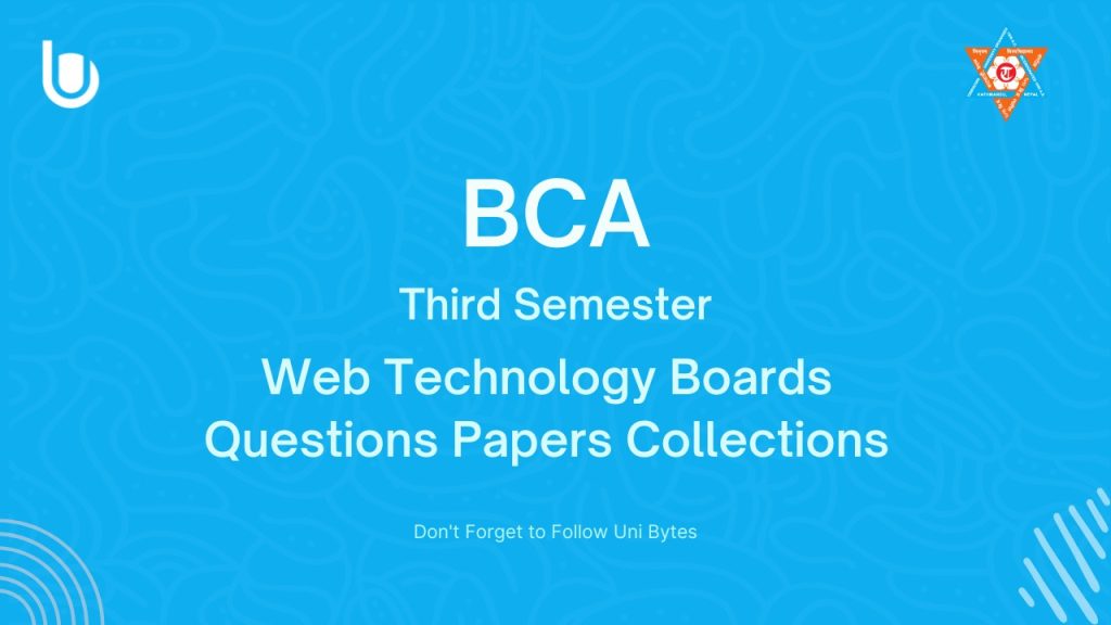 BCA Third Semester Web Technology Boards Questions Papers