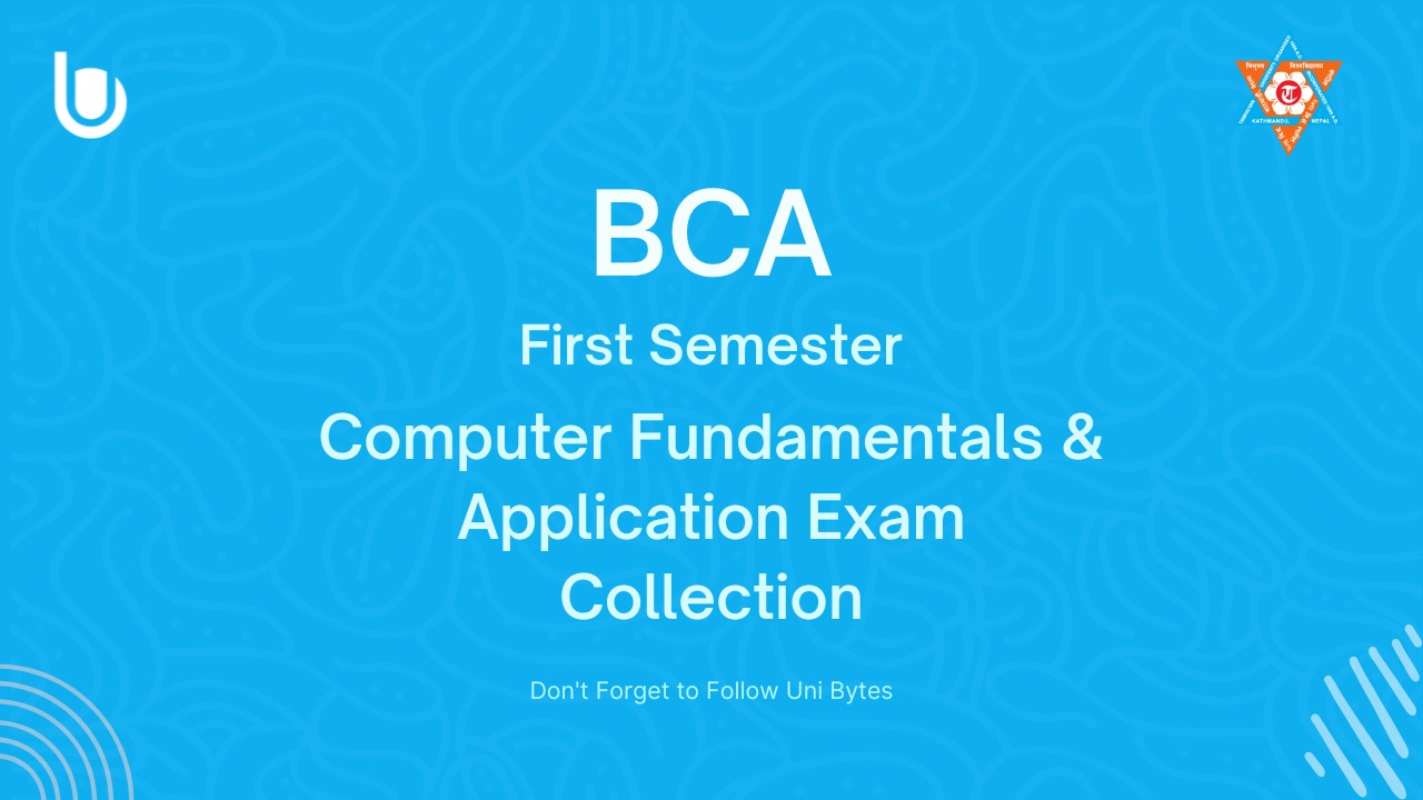 BCA First Semester Computer Fundamental And Application Exam ...