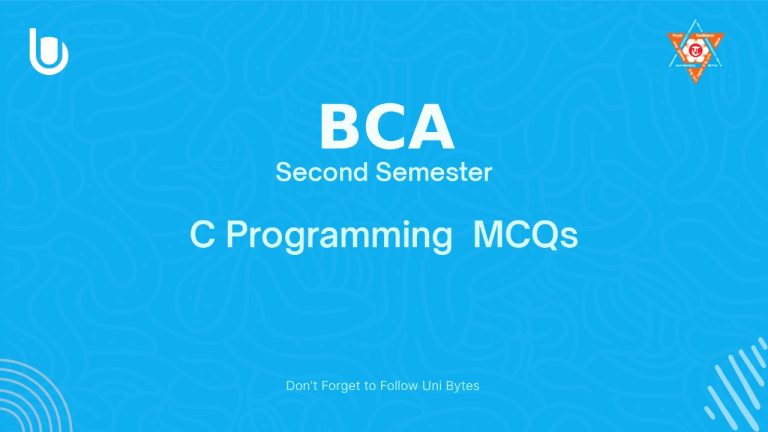 BCA Second Semester C Programming MCQs Collections