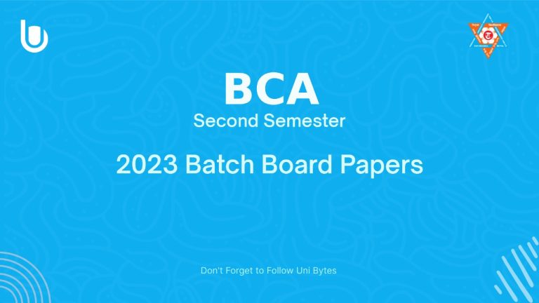 BCA Second Semester Board Questions Papers Of 2023 Batch