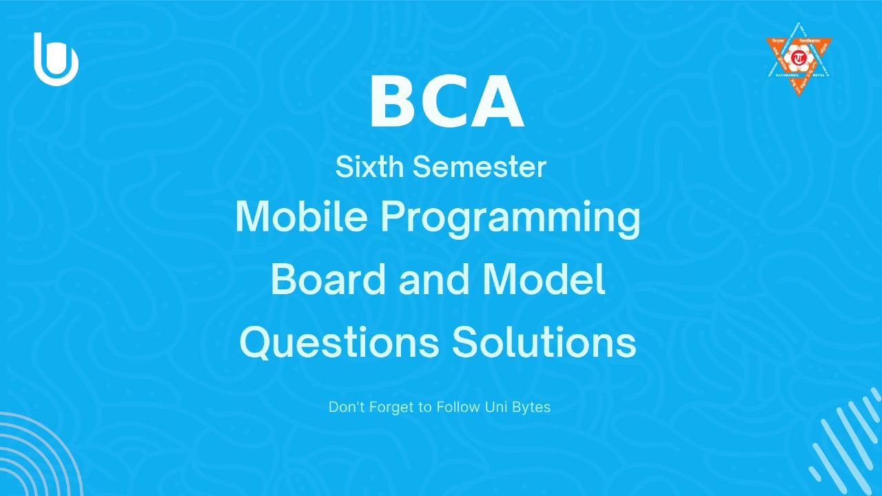 Mobile Programming Board And Model Questions Solutions