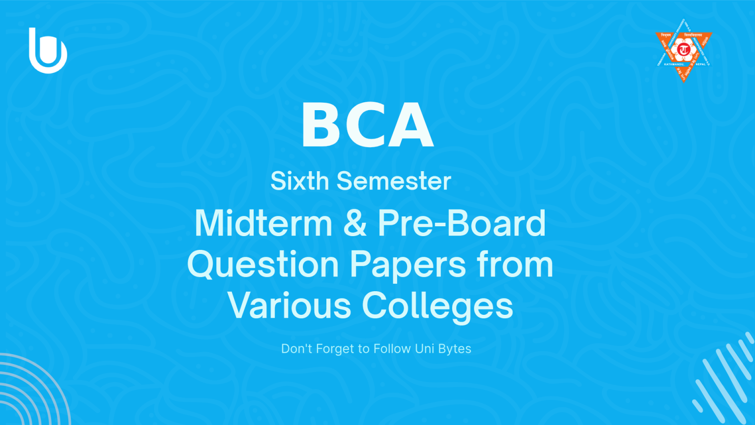 BCA Sixth Semester Question Papers From Differents Colleges