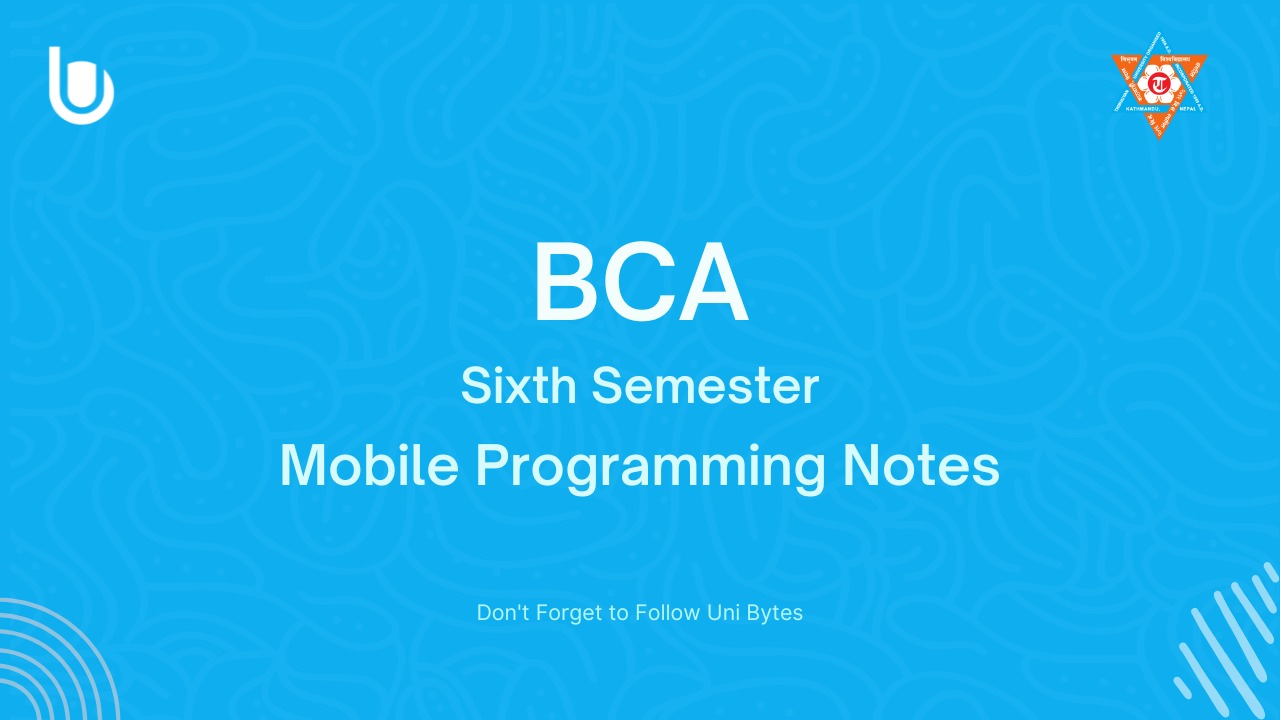 Mobile Programming Notes Uni Bytes