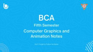 Computer Graphics And Animations Notes » Uni Bytes
